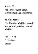 Skill Acquisition Exam Questions: Skill classification, Types/Methods ...