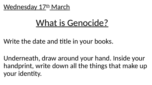Holocaust Lesson 1: What is Genocide? | Teaching Resources