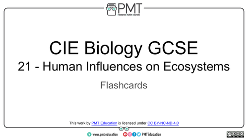 CIE GCSE Biology Flashcards | Teaching Resources