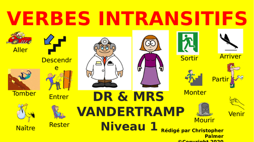 French: Quiz on intransitive verbs - Level 1 | Teaching Resources