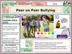 Peer on Peer Abuse Bullying - PSHE + RSE | Teaching Resources
