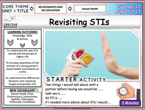 Bacterial Viral + Parasitic STI's - PSHE | Teaching Resources