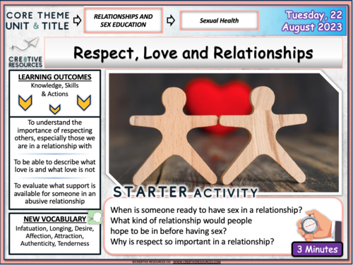 Respect Love + Relationships - PSHE | Teaching Resources