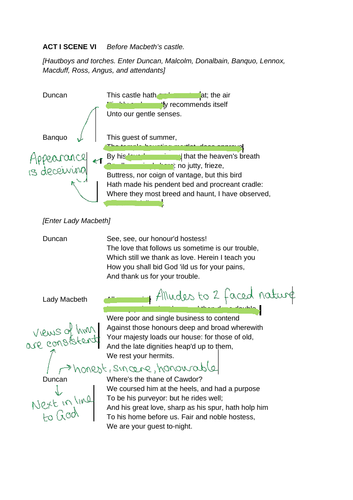 Macbeth Act 1 Annotations | Teaching Resources Macbeth Act 1 Annotations | Teaching Resources