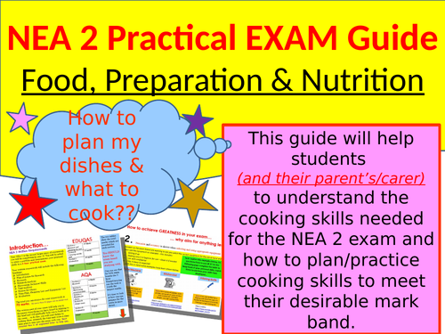 GCSE Food NEA 1 & 2 Coursework Guidance & Exam Preparation/ Food ...