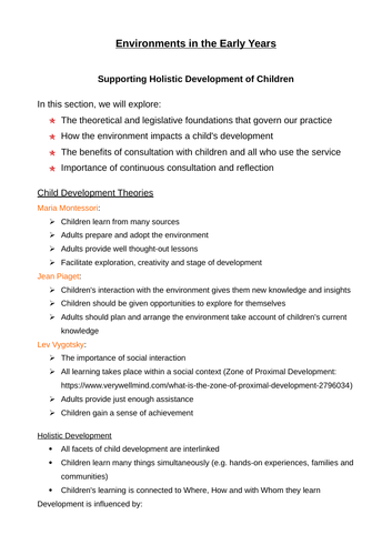 Learning Environments in the Early Years | Teaching Resources