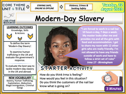 Modern Day Slavery - PSHE | Teaching Resources