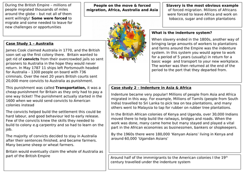 AQA Migration, Empire and People knowledge organisers | Teaching Resources
