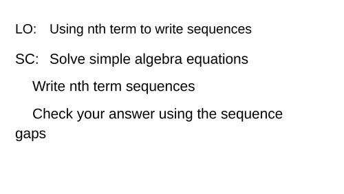 Number Sequences and Nth Terms | Teaching Resources