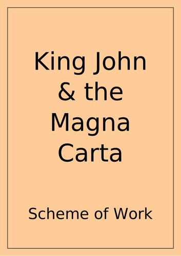 History King John I and the Magna Carta Worksheets | Teaching Resources