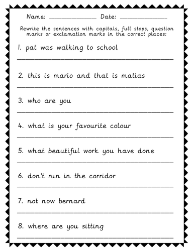 Making statements, exclamations, and questions - Year 1 Literacy Term 3 ...