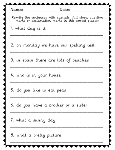 Making statements, exclamations, and questions - Year 1 Literacy Term 3 ...