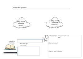 R.E GCSE 12 Mark Question Writing Frames for AQA Spec A | Teaching ...