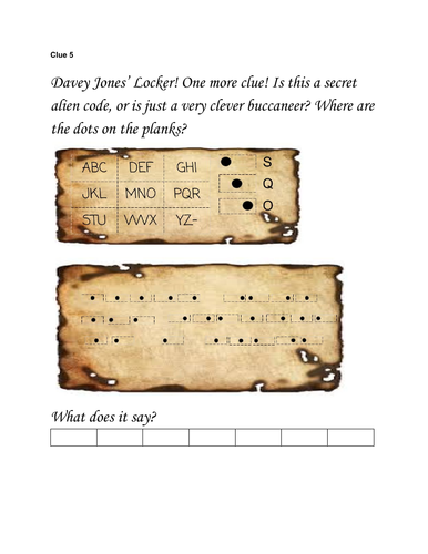 The famous Pirate Game Murder Mystery Codebreaker KS2 | Teaching Resources