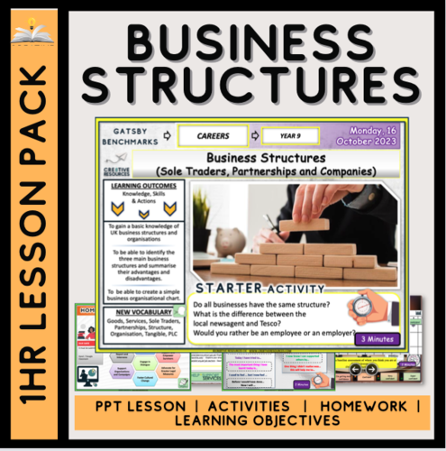Business Structures Lesson (Sole trader, Partnerships + LTD) | Teaching ...