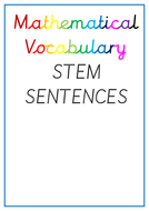 Maths Stem Sentences Display | Teaching Resources