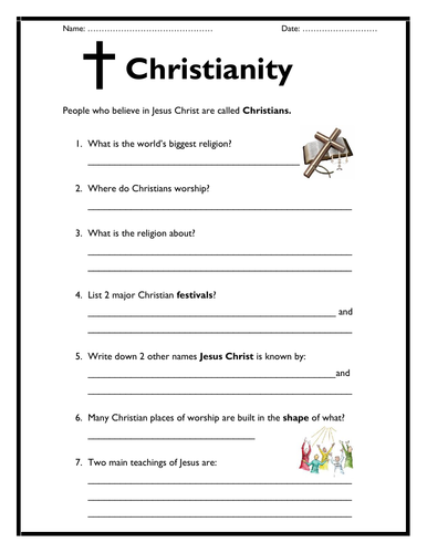 Christianity Homework Project | Teaching Resources