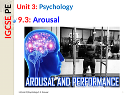 IGCSE PE (spec 2018) 9.3. Arousal | Teaching Resources