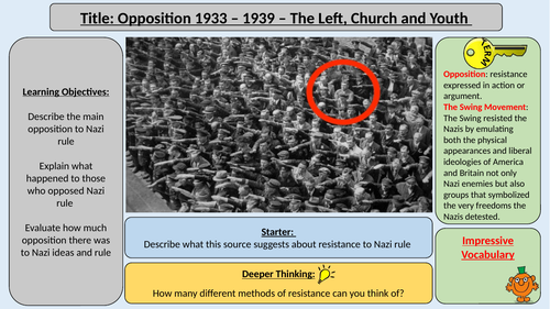 Nazi Opposition - Left, Church and Youth - OCR J411 Living Under Nazi ...