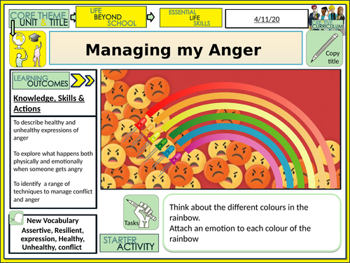 Dealing with my anger - PSHE | Teaching Resources