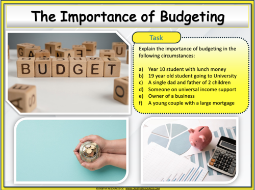 Finance Budgeting and Employment | Teaching Resources