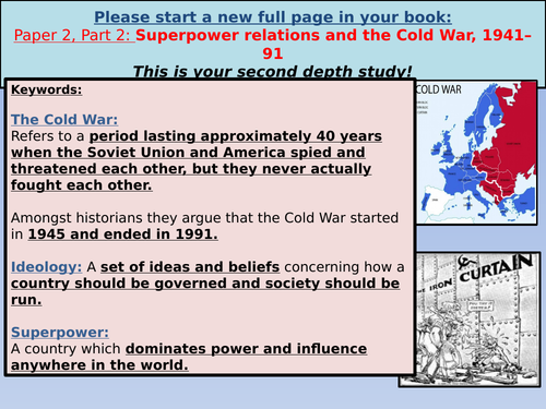 GCSE History 9-1 Cold War Lessons | Teaching Resources