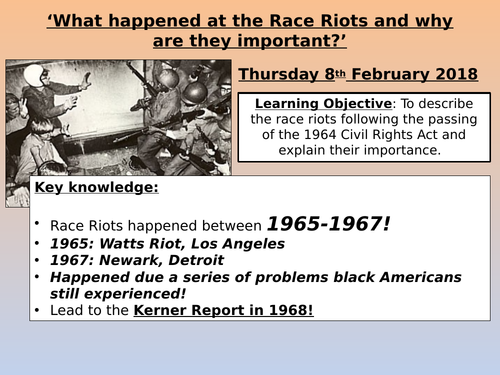 GCSE History 9-1 Civil Rights Lessons | Teaching Resources