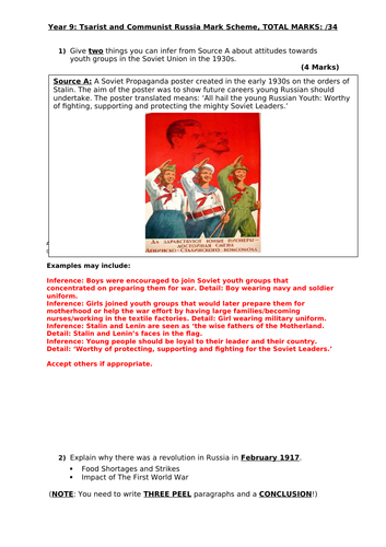 Russian Revolution KS3 and Communist Russia 1917-39 | Teaching Resources
