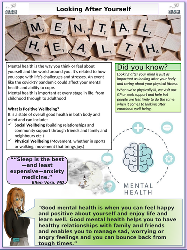 What is Mental Health? PSHE lesson | Teaching Resources