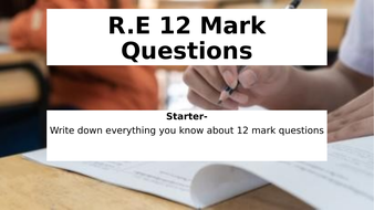 Lesson 1 on Answering 12 Mark Questions for R.E AQA GCSE | Teaching ...