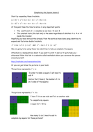 Completing the square home learning - 3 lessons | Teaching Resources