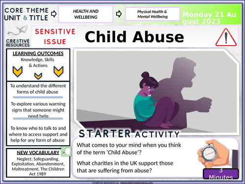 Child Abuse Lesson - PSHE | Teaching Resources