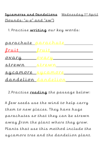 Phonics sets 2, 3, 5 - plants topic - Reception, Year 1, KS1 | Teaching ...