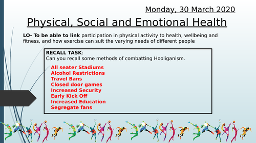 AQA 9 - 1 GCSE PE Physical, Social and Mental Health | Teaching Resources