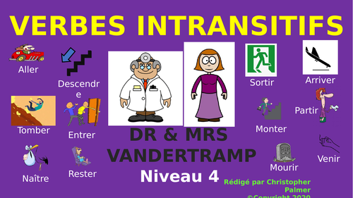 French: Quiz on intransitive verbs - Level 4 | Teaching Resources