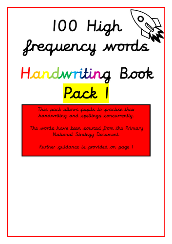 100 High Frequency Words - Handwriting Sheets | Teaching Resources