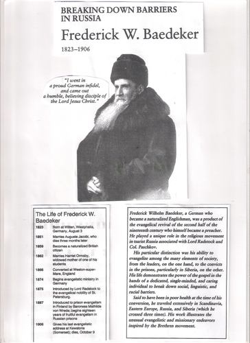 Frederick W. Baedeker (1823-1906) Bibles to Russia | Teaching Resources