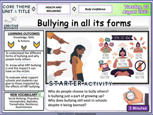 HBT Bullying in all its Forms - PSHE | Teaching Resources