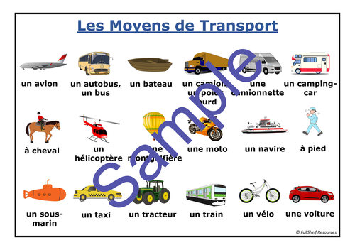 French Transport Worksheets | Teaching Resources