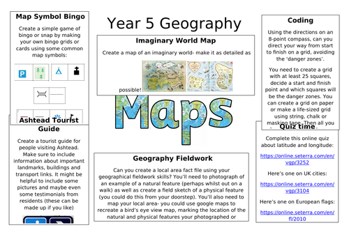 Year 5: Geography - Maps | Teaching Resources