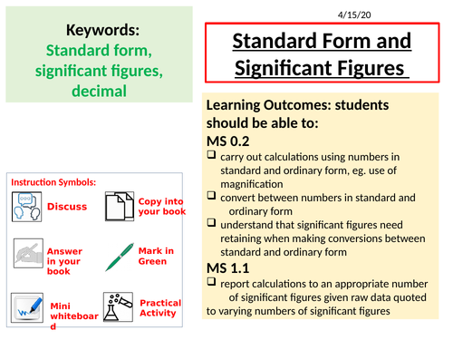 Maths Skills Biology 2- Standard Form and Significant Figures ...