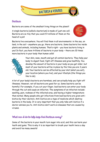 Germs, Bacteria and Viruses PSHE | Teaching Resources