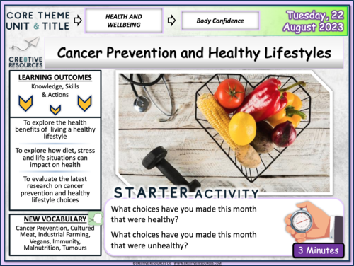 Healthy Lifestyles + Cancer Prevention | Teaching Resources