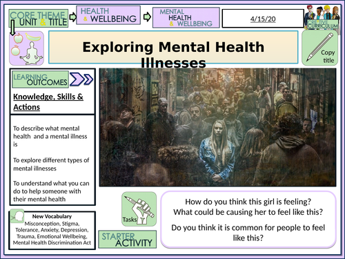 Mental Health + Mental Illnesses | Teaching Resources