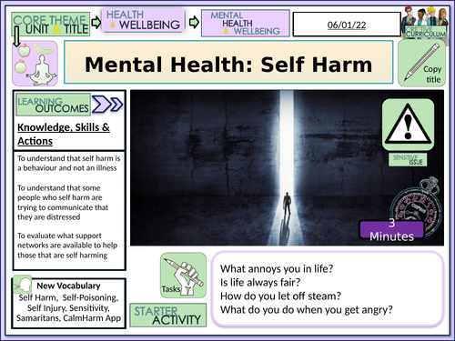 Self Harm - PSHE | Teaching Resources