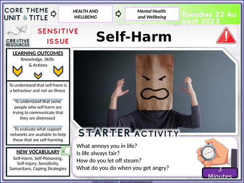 Self Harm - PSHE | Teaching Resources