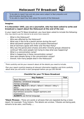 KS2 Year 5 The Holocaust | Teaching Resources