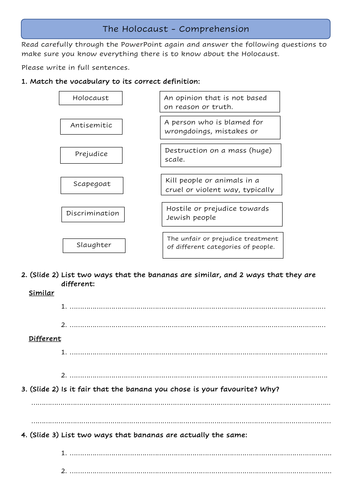 KS2 Year 5 The Holocaust | Teaching Resources