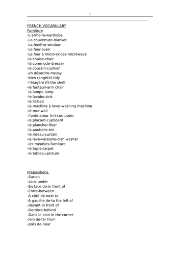 Edexcel Gcse French Vocabulary revision guide | Teaching Resources