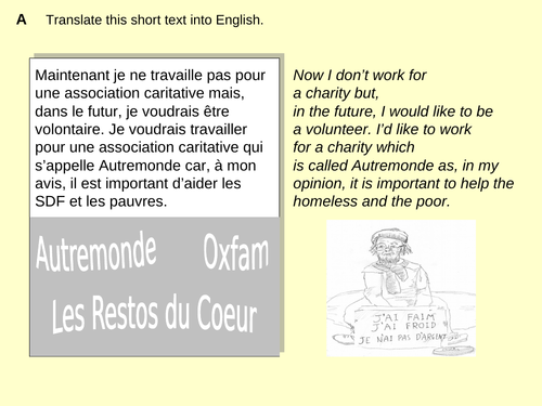 G.C.S.E. French - Theme 2 - Poverty and homelessness - Volunteering ...